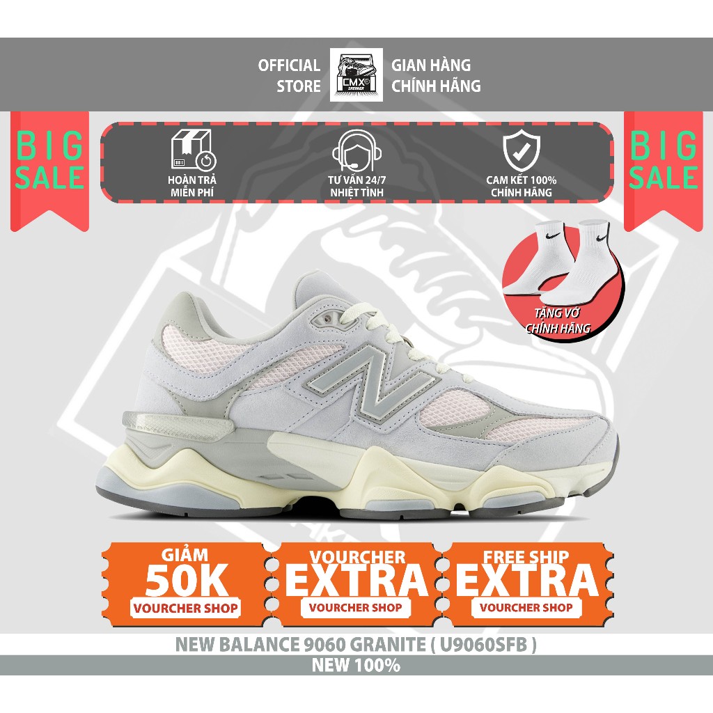 New BALANCE 9060 GRANITE Shoes (U9060SFB) - 100% AUTHENTIC | Shopee ...
