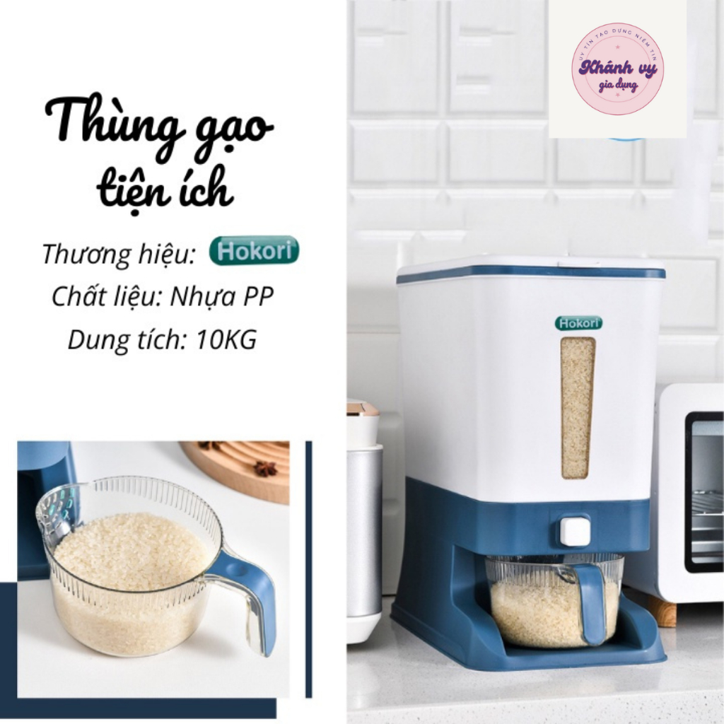 Hokori Viet Nhat 10kg smart rice box - High quality rice box, anti-mold ...
