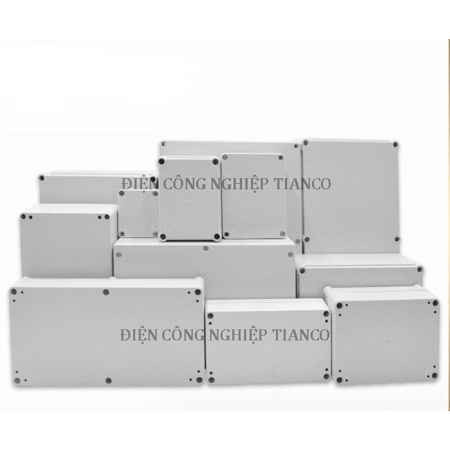 Waterproof plastic box for electrical circuit construction with screws ...