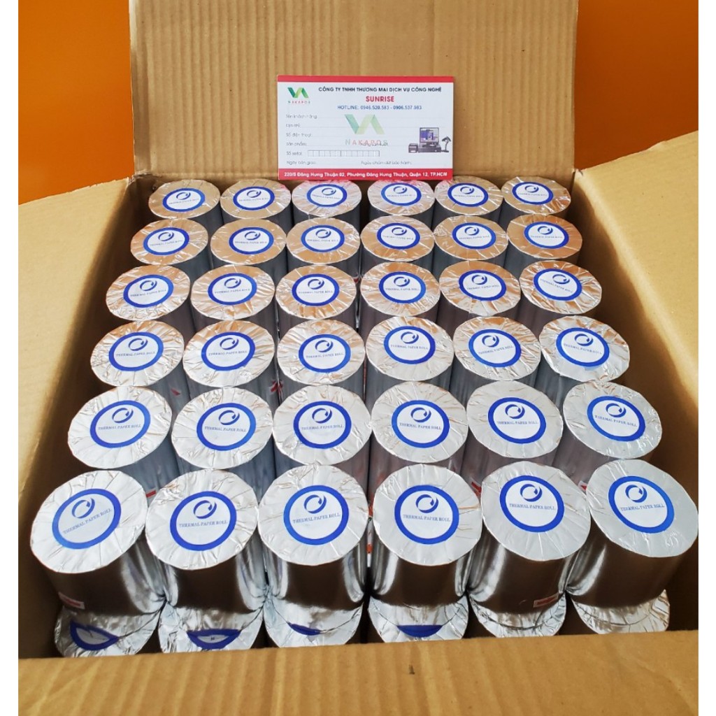 [BOX Of 50 ROLLS] INVOICE PRINTING PAPER K80x65 BILL PRINTING PAPER ...