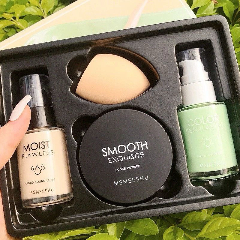 [Makeup Set] HANRU makeup foundation Set includes 4 convenient multi ...