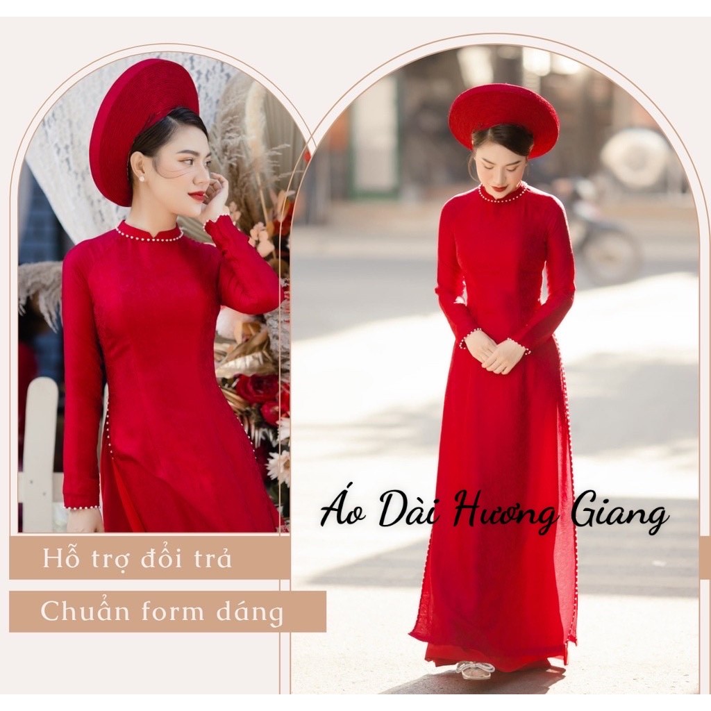 Youthful Brocade Ao Dai, Ao Dai, Wedding Ao Dai - Huong Giang Ao Dai | Shopee Malaysia