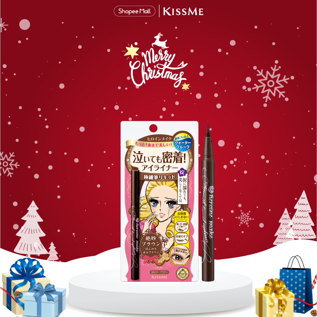Kissme Heroine Make Smooth Liquid Eyeliner Super Keep (Brown) | Shopee ...