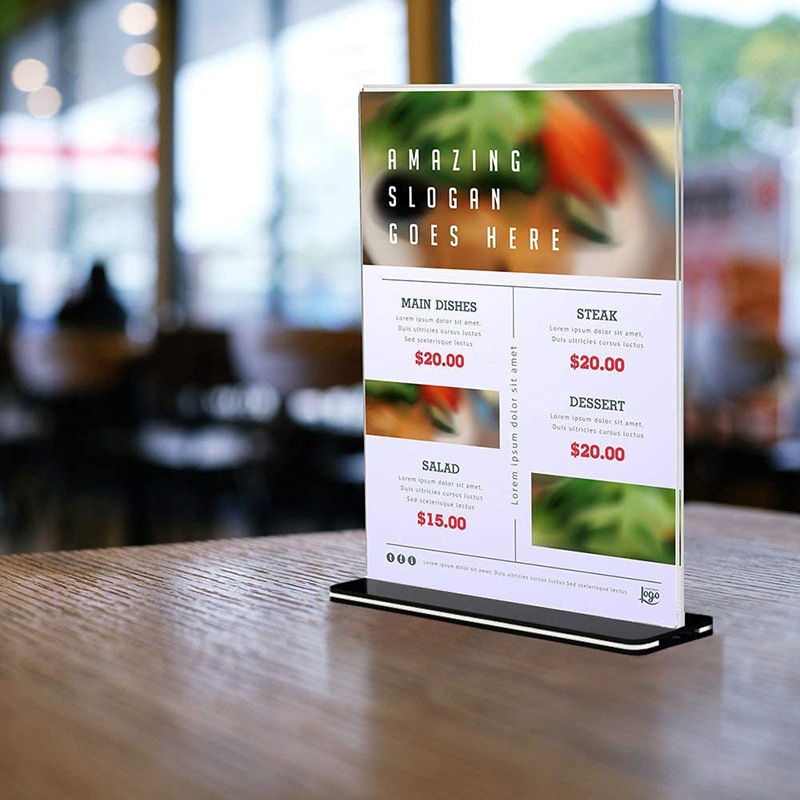 Standee A4, A5, A6. Qr desktop mica Standee, product price list ...