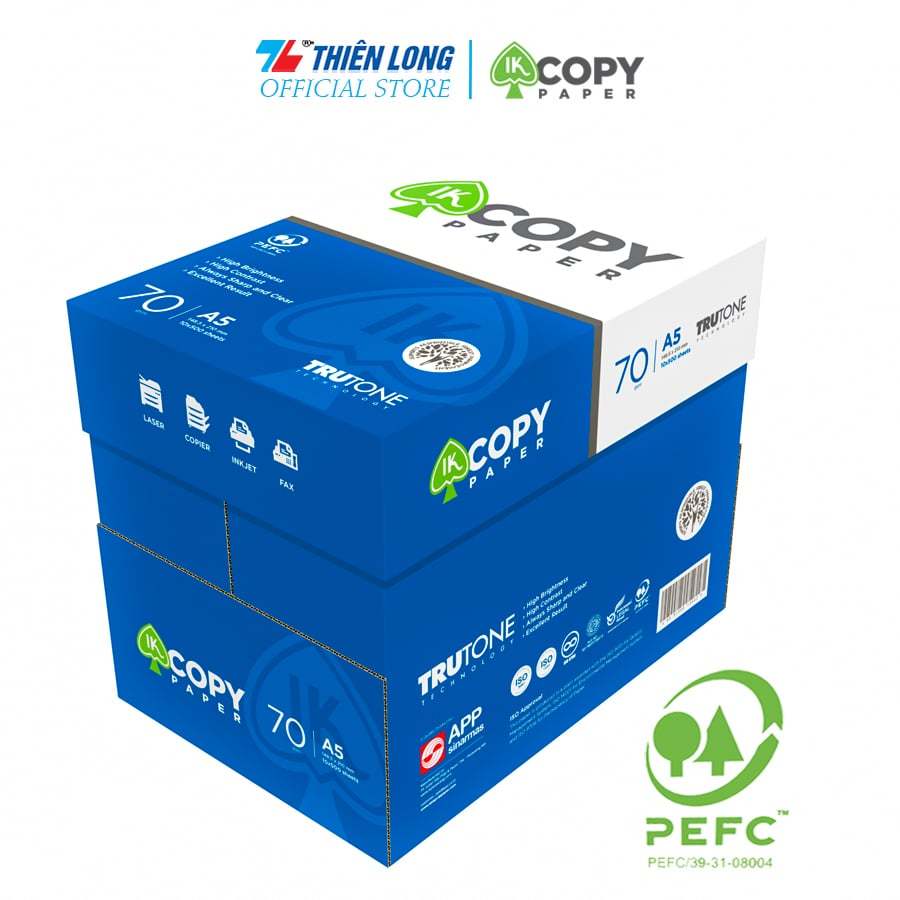 Carton of 5 Reams of A5 70 gsm IK Copy paper (500 sheets) - Imported ...