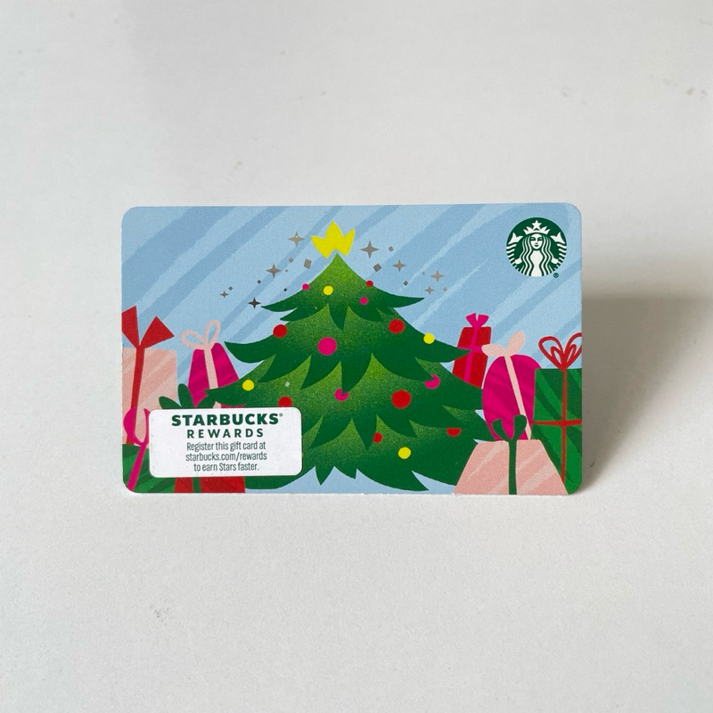 3022 PINE TREE SHAPE US PAPER STARBUCKS CARD (used card, used for ...