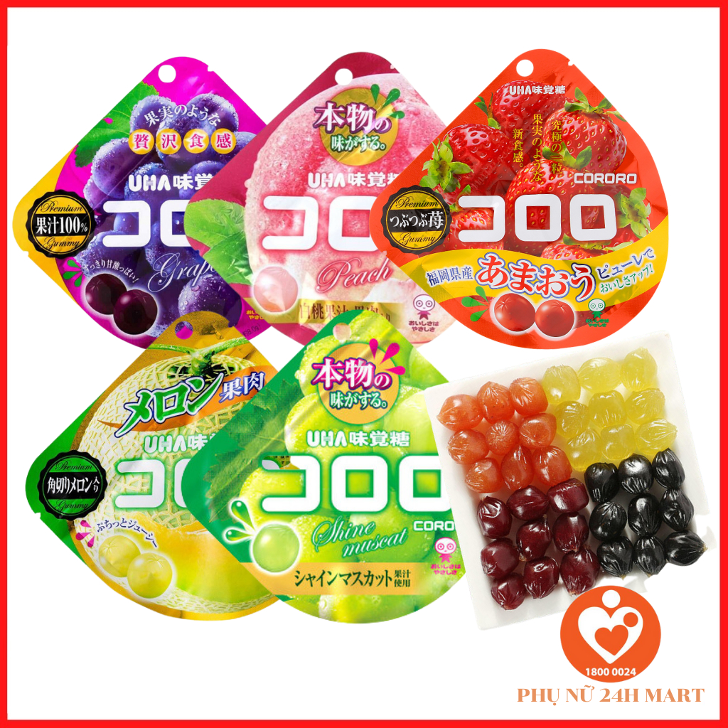 Japanese UHA Kororo fruit gummies 48g (many flavors) | Shopee Malaysia