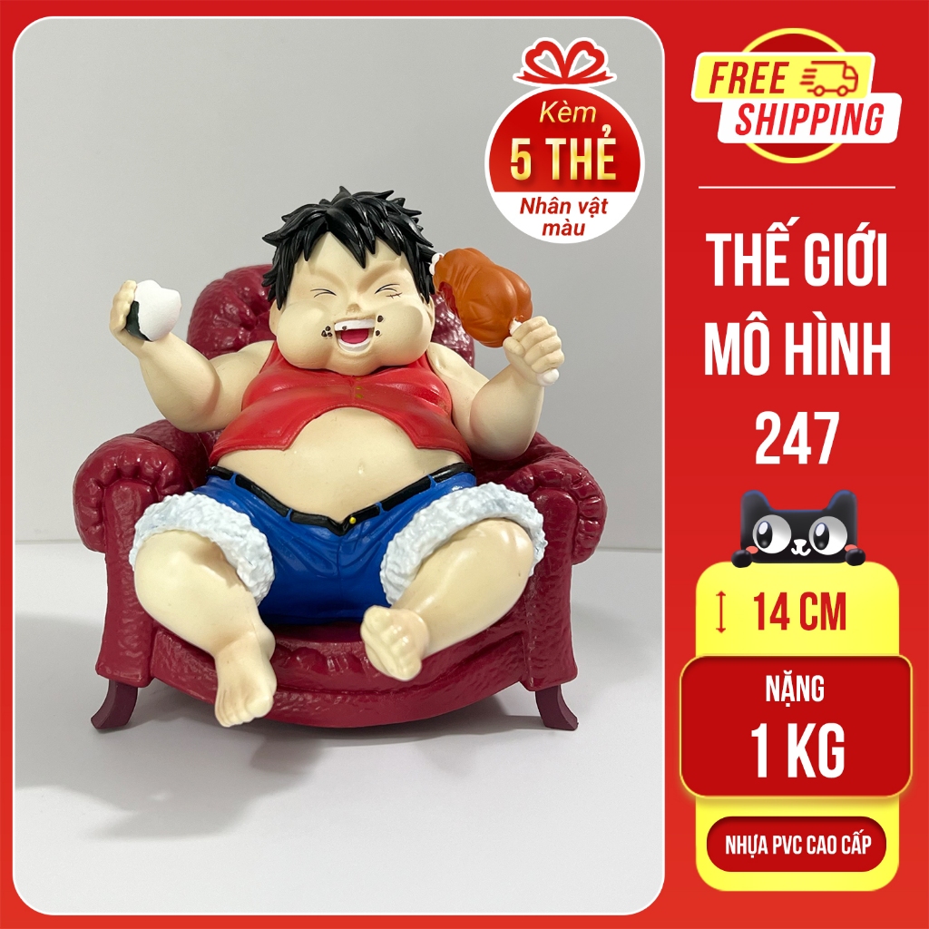 Super cute One Piece Luffy sitting in a chair model weighing 1kg + 5 ...