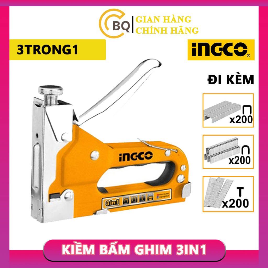 Ingco HSG1405 multi-purpose stapler, stapler with adjustable force to ...