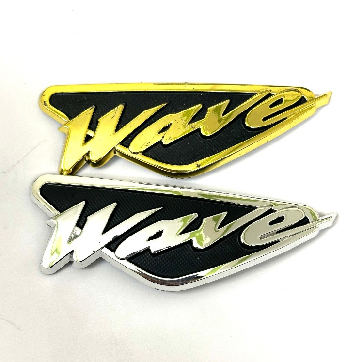 Embossed Wave mask logo sticker, embossed Wave lettering, embossed Wave ...