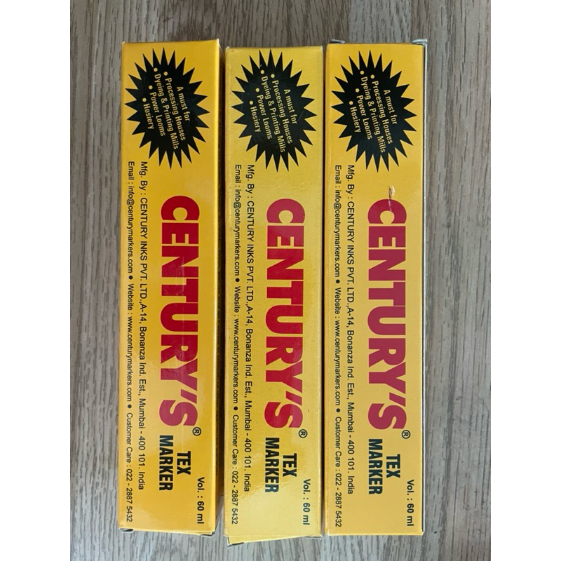 Century's Tex Marker non-fading rustic fabric pen (Yellow) | Shopee ...