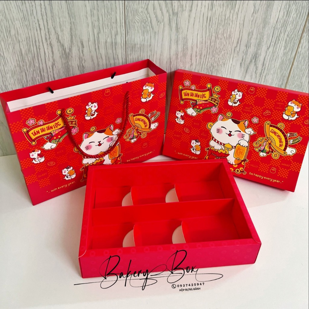 Gold Ingot Box, Pineapple Cake Box ~ Lucky Cat 2024 (Set 10) | Shopee ...