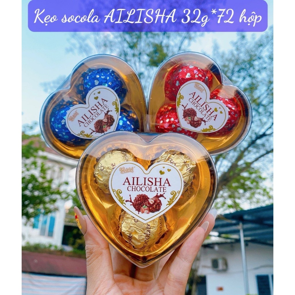 Ailisha Almond Milk Chocolate Candy with heart 32g available in 3 ...