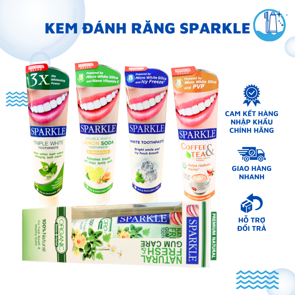 Sparkle Toothpaste Anti-Caries Whitens Teeth - Thai Toothpaste Helps ...