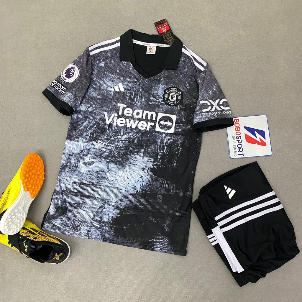 Dk-2024 FLG black and gray MU football kit | Shopee Malaysia