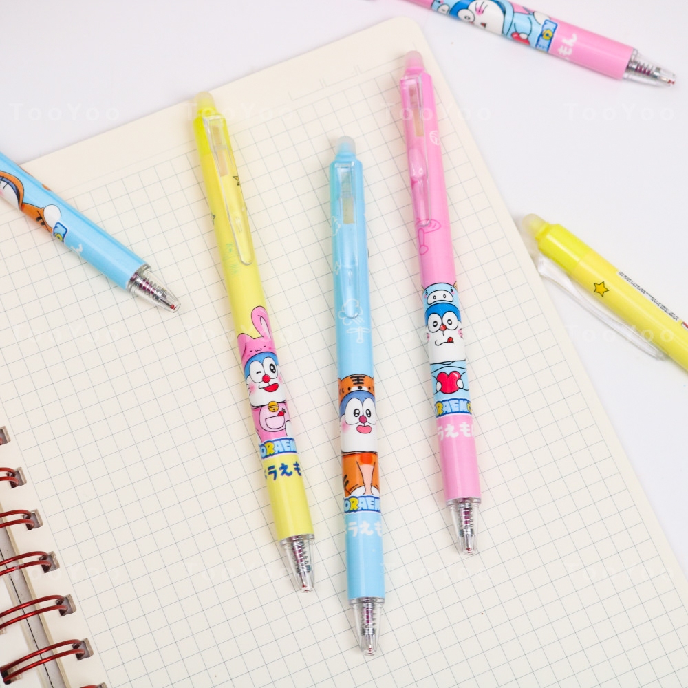 Combo of 3 Doraemon ballpoint pens with purple ink TooYoo BK00747 ...