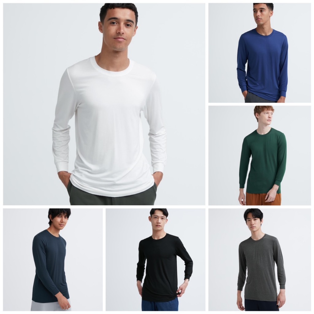 Heattech Men's round neck thermal shirt u.n.i.qlo Japan new model ...