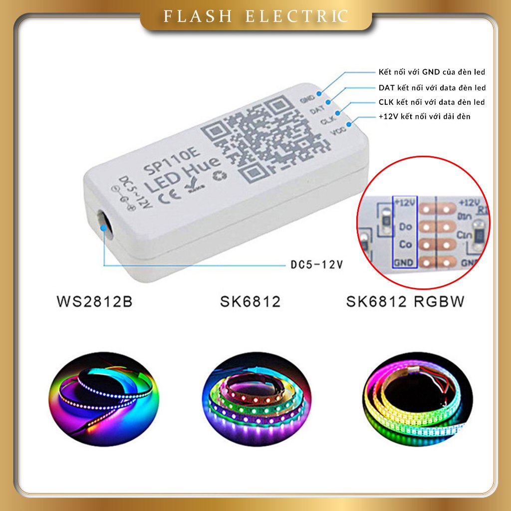 ARGB led control circuit WS2812 WS2812B WM - SP110E 5-12V APP Bluetooth | Shopee Malaysia