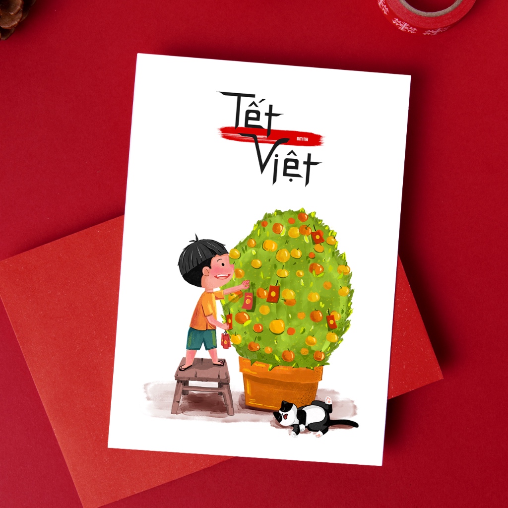 Tet Cards 2024 Congratulations CNY Paintings, Postcard Pictures Of Tet ...