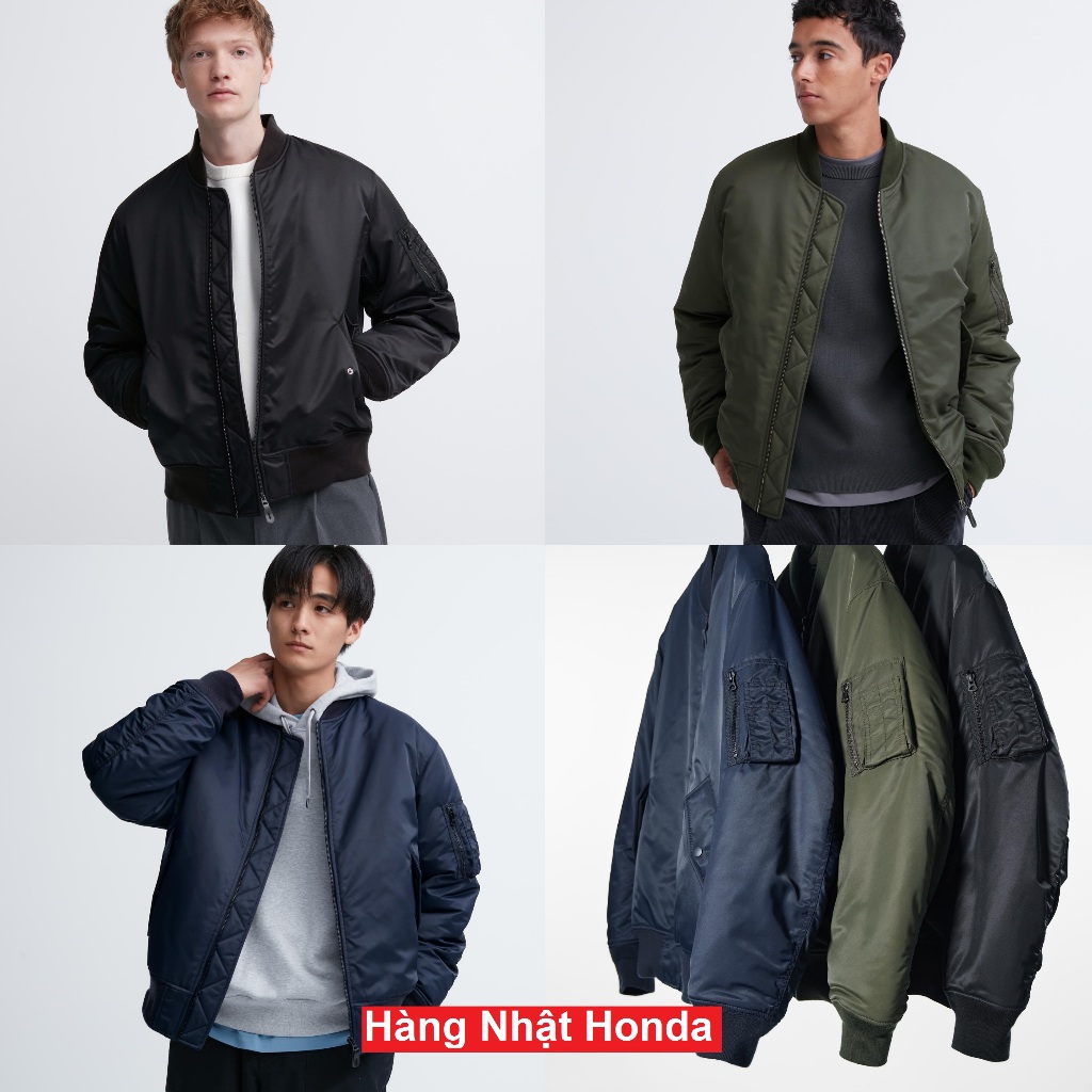 [Auth Uniqlo] Uniqlo Men's MA-1 Blouson Bomber WindJacket - Japan | Shopee Malaysia