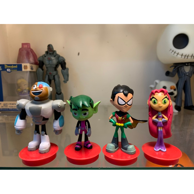 (USED) combo movie cup topper figure, Teen titans go movie cup topper ...