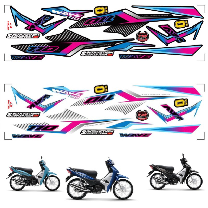 7-color Removable Stamps Wave 50/100/110 Extremely Standard Form ...