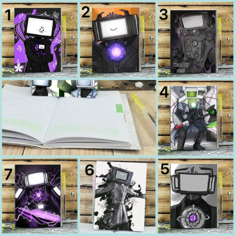 Titan tv man skibidi toilet notebook with pen / titan tv man game ...