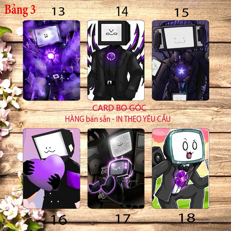 Titan tv man skibidi toilet card with rounded corners 6 different cards ...