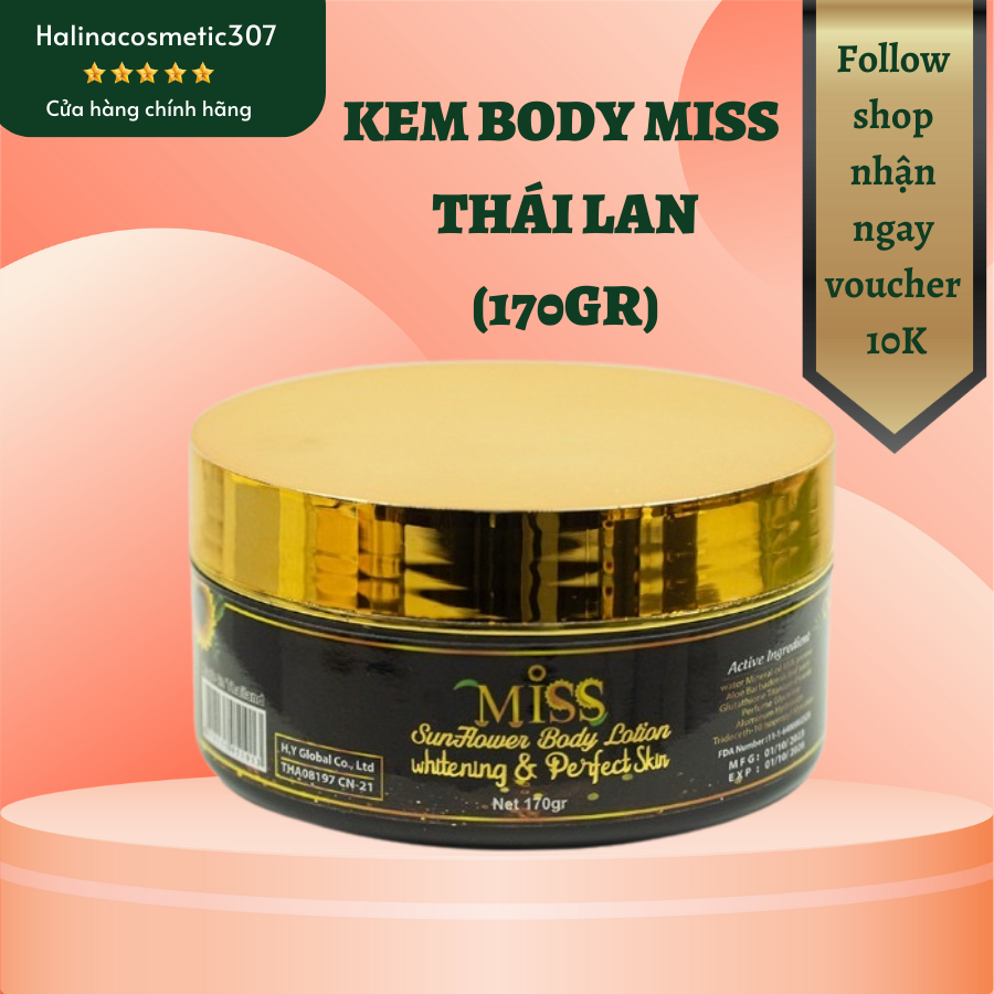 Miss Sunflower Thailand skin whitening and moisturizing cream 170gr ...