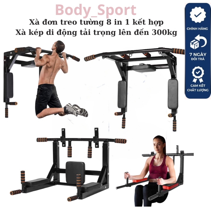 Multi-purpose wall-mounted double bar at home, pull-up bar with load ...