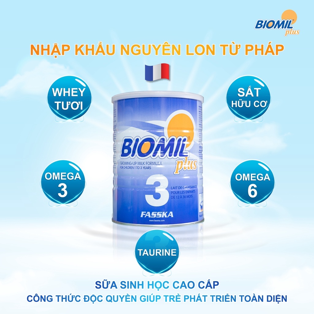 Biomil Plus 3 biological milk powder imported from France 800g | Shopee ...