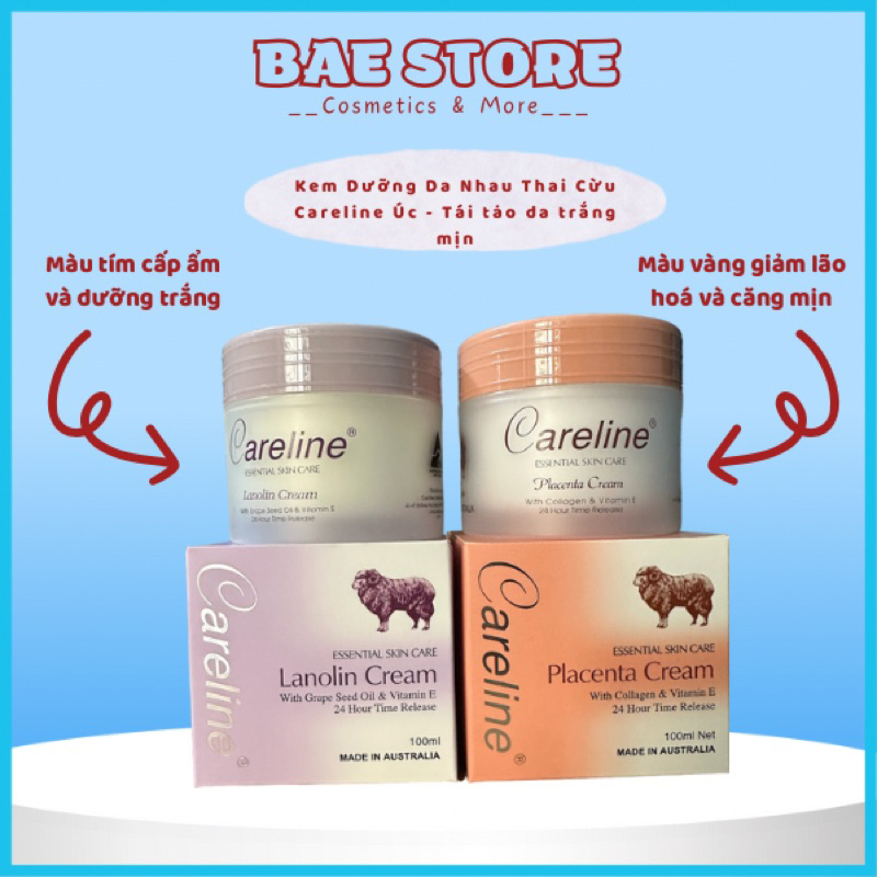 Careline Australian Sheep Cream Purple and Yellow Moisturizing Box 100g ...