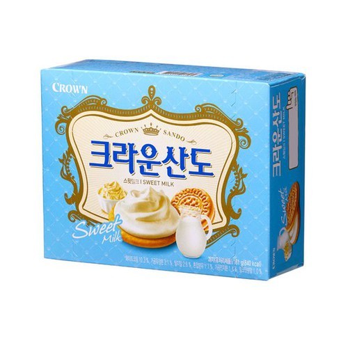 [CROWN] Sweet milk cream biscuits [해태크라운] 2500산도 스반밀크 | Shopee Malaysia