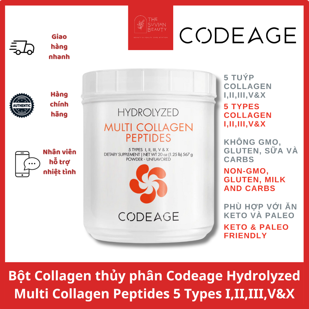 Codeage Hydrolyzed Multi Collagen Peptides 5 Types I,II,III,V&X | Shopee Malaysia