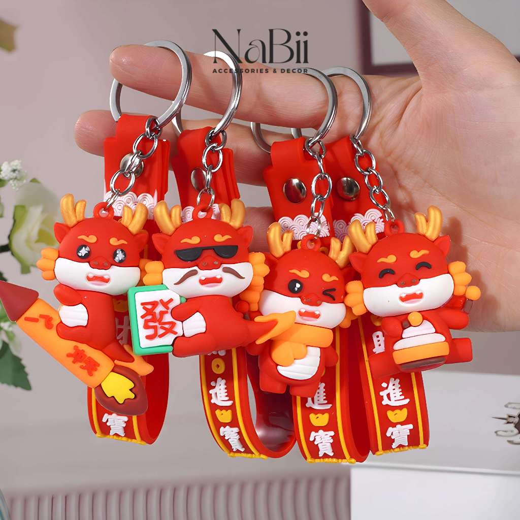 Keychain Cute Dragon Giap Thin 2024 keychain, meaningful CNY gift CNY ...