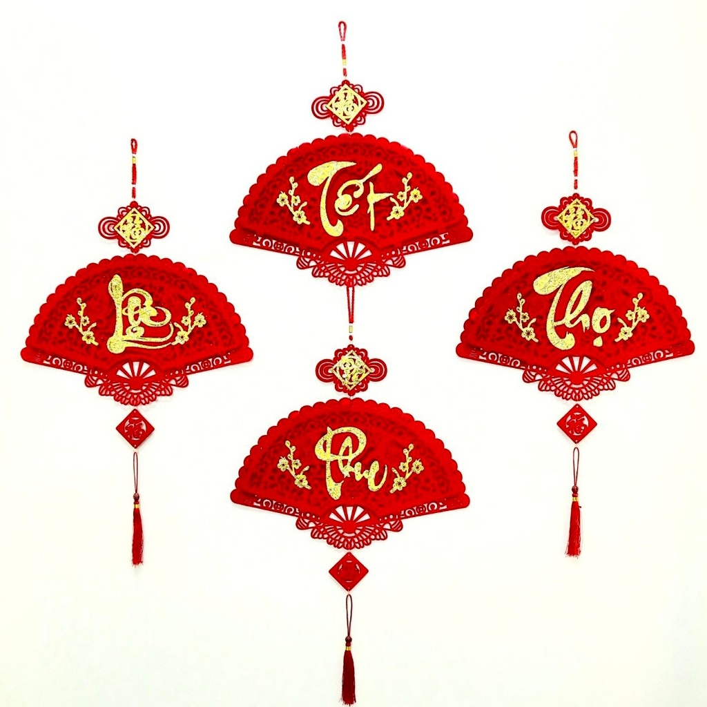 Tet Decorative Hanging Strip - Phuc - Loc - Tho Decoration (Free With ...