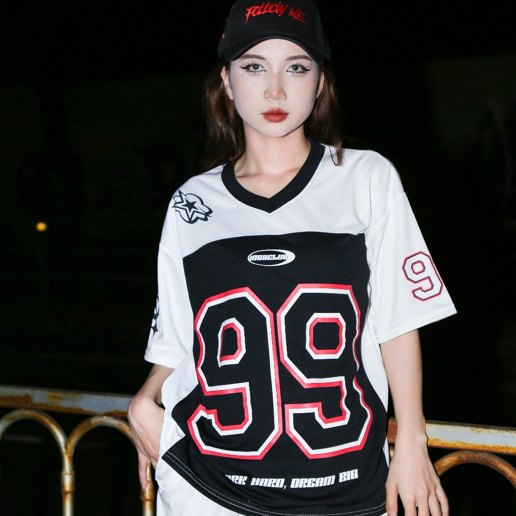 1969studio Hot Trend Football T-shirt, Loose-Sleeve Loose Form for Men ...