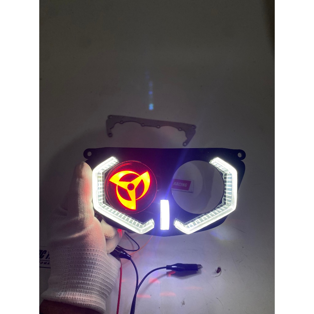 Sharingan rotating face with cross-ball light and pass for Wave on 2 ...