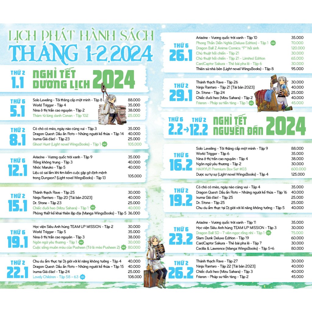 Kim Dong Publishing House book release calendar January+, 2024 - Kim ...
