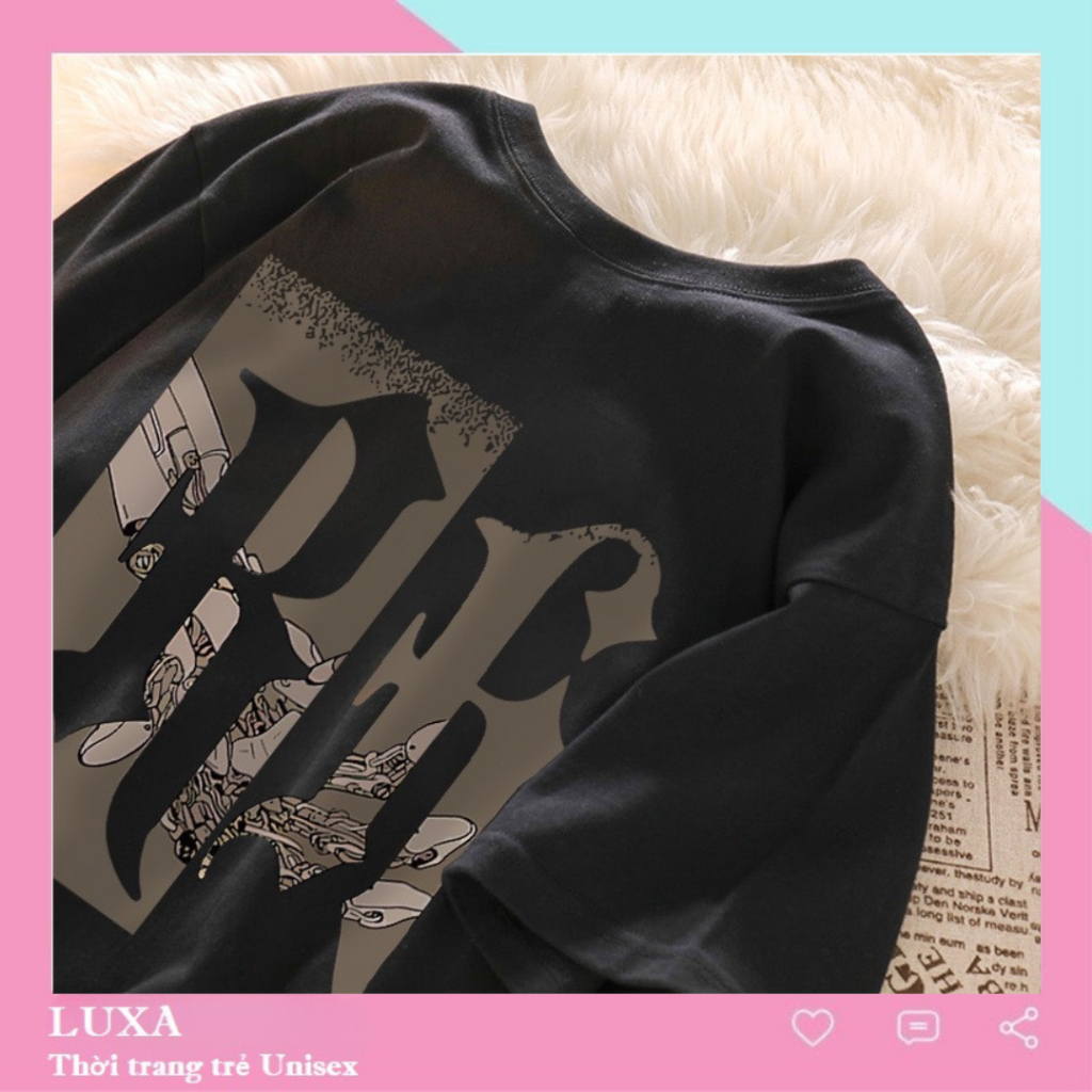 Unisex short-sleeved T-shirt for men and women with RR LUXA lettering ...