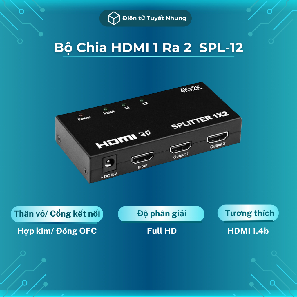 Hdmi Splitter 1 to 2 Full HD SPL-12 - HDMI Splitter, HDMI Splitter Port ...
