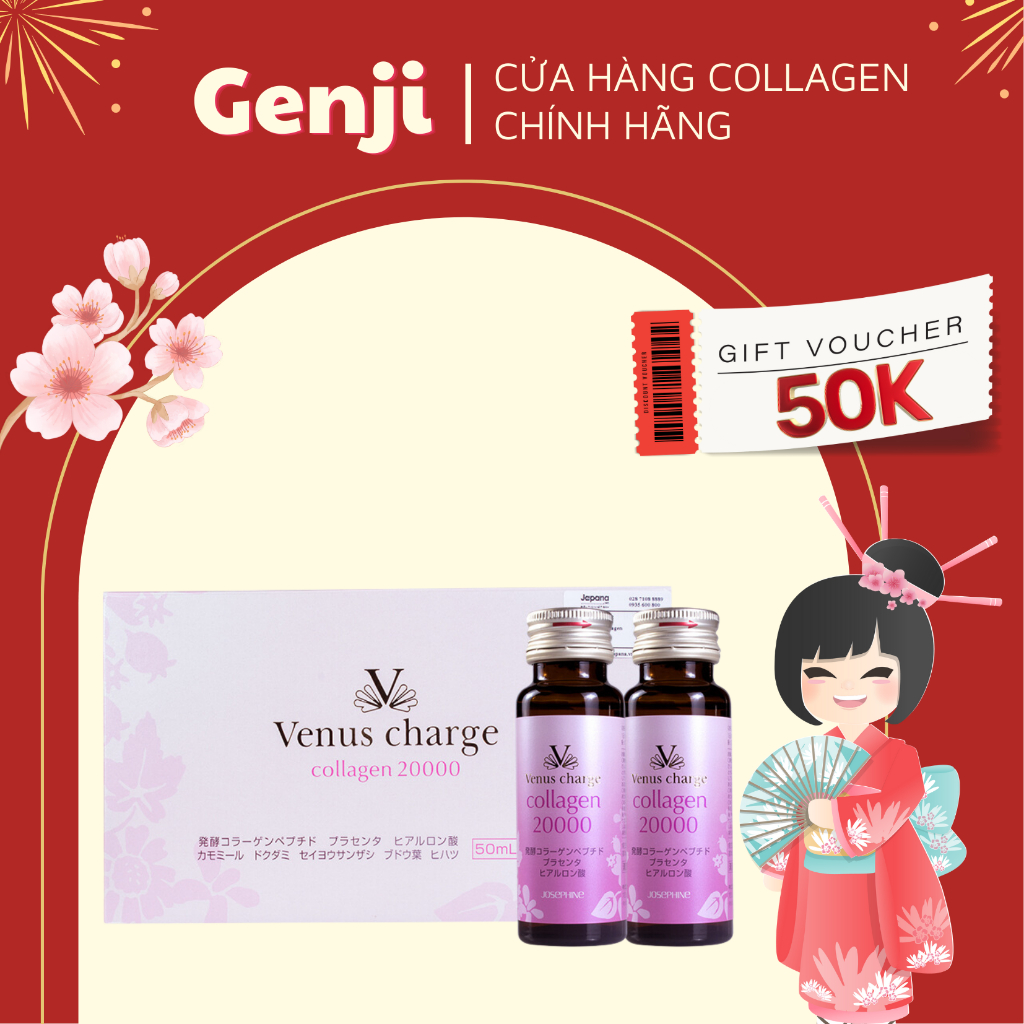 Venus Charge Collagen Drink 20,000mg Anti-Aging Anti-Wrinkle Japan (Box ...