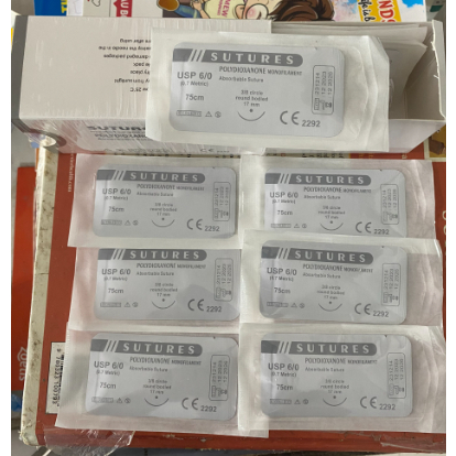 [1 Strand] Premium POLYDIOXANONE Slow-Dissolving Surgical Thread with ...