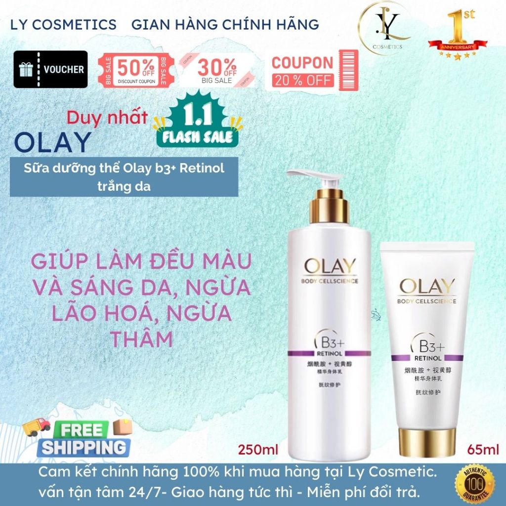 Olay b3+ Retinol White Body Lotion Prevents Aging | Shopee Malaysia