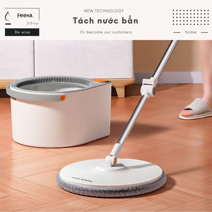 Smart mop set that rotates 360 degrees, self-wringing, self-separating ...