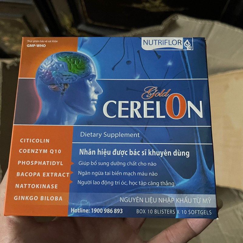 Combo 10 BOXES OF CERELON GOLD BRAIN SUPPLEMENT (1 box of 100 tablets ...