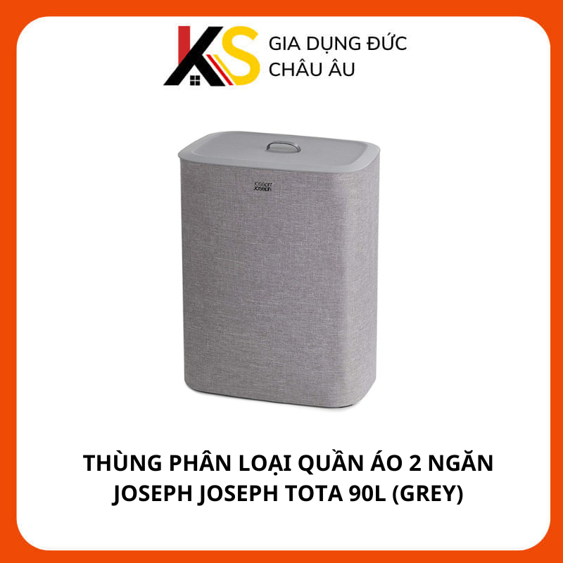 Joseph Joseph Tota 2-compartment clothing sorting bin 90L (Gray ...
