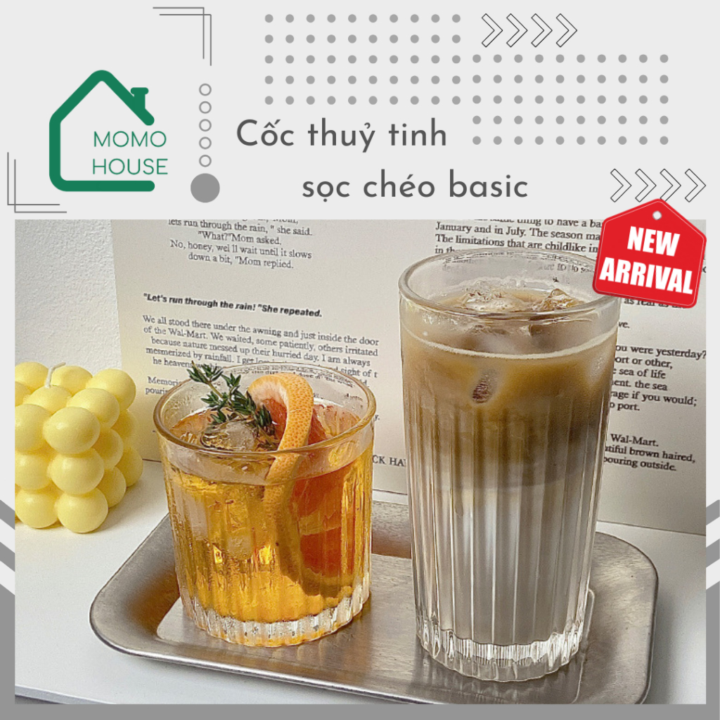 Basic Diagonal Striped Glass Cup, Classic Striped Pattern Glass Cup for ...