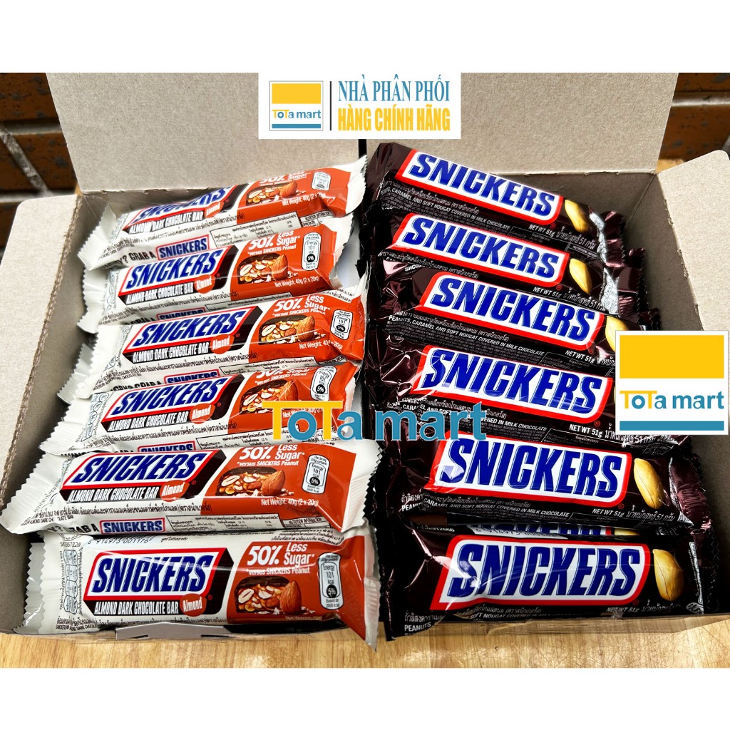 (expiry Date September 7, 2024) SNICKER chocolate candy bar with large peanuts 51g/ almond 40g ...