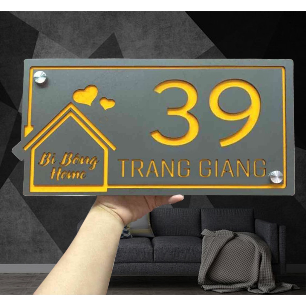 Outdoor house license plate, durability over 10 years, made to order ...
